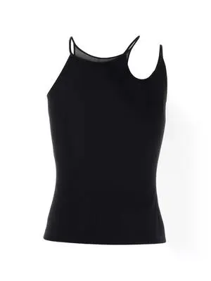 Alexander McQueen Cut-out Mesh Tank Top