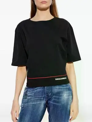 Dsquared2 Logo Print Short Sleeve T-shirt - Black