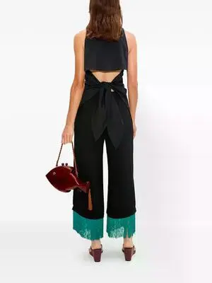 SIMONMILLER Nella Fringe-trim Wide-leg Trousers