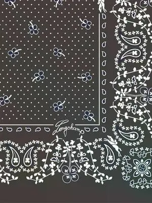 Longchamp French Bandana Silk Scarf 50