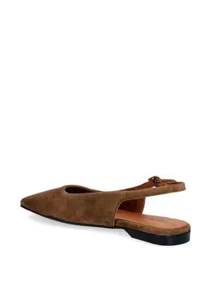 VAGABOND SHOEMAKERS Delia Square-toe Slingback Ballet Flats - Brown