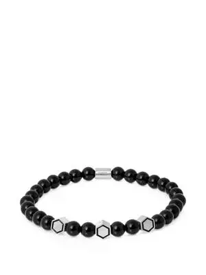 Tateossian Tone Beaded Bracelet With Hexagonal Details - Silver