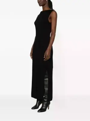 SERGIO MORETTI FIRENZE Sleeveless Side-slit Midi Dress