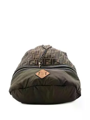 Fendi Convertible Belt Bag Zucca Canvas And Nylon Backpack