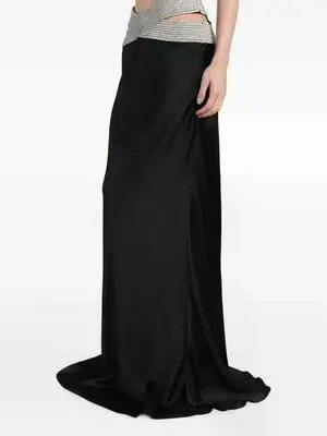 NUE Crystal-embellished Cut-out Skirt