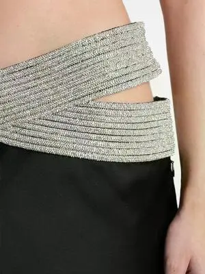 NUE Crystal-embellished Cut-out Skirt