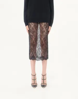 Valentino Garavani Lace Midi Skirt