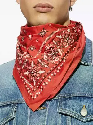 Dsquared2 Paisley-print Cotton Bandana Scarf