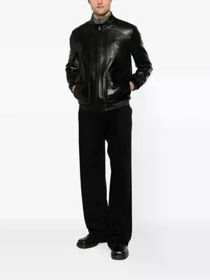 SERGIO MORETTI FIRENZE Zip-up Leather Jacket