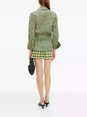 SIMONMILLER Gingham Mini Shorts