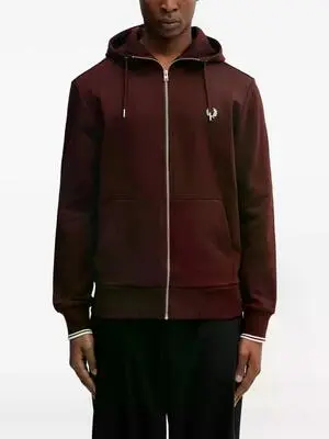 Fred Perry Logo Embroidered Zip-up Hoodie
