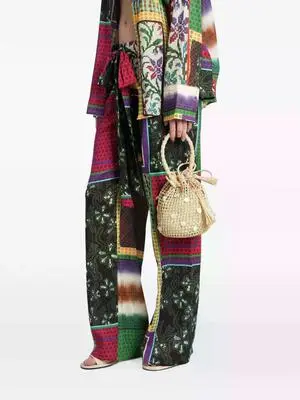 SIEDRES Patchwork Print Tie-waist Trousers