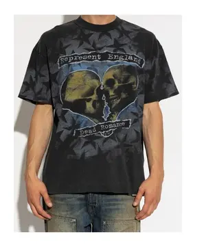 REPRESENT Dead Romance Graphic T-shirt - Black