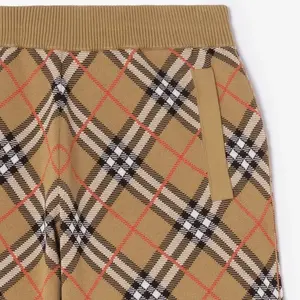 Burberry Check Cotton Blend Shorts