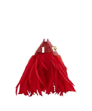 FERRAGAMO Hug Soft Feather-trim Crossbody Bag