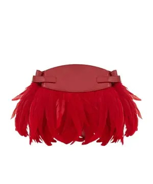 FERRAGAMO Hug Soft Feather-trim Crossbody Bag