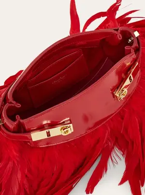 FERRAGAMO Hug Soft Feather-trim Crossbody Bag