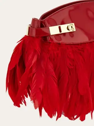FERRAGAMO Hug Soft Feather-trim Crossbody Bag