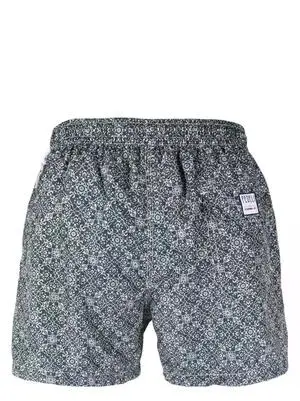 Fedeli Graphic Print Swim Shorts