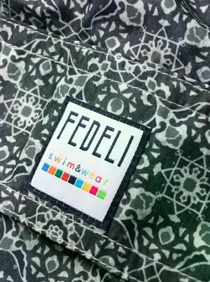 Fedeli Graphic Print Swim Shorts