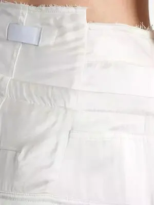 B1ARCHIVE Beige Satin Cargo Pants With Drawstring Waist
