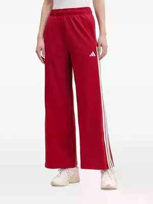 Adidas Side-stripe Wide Leg Track Pants - Red
