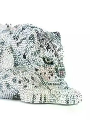 Judith Leiber Snow Leopard Clutch - Black