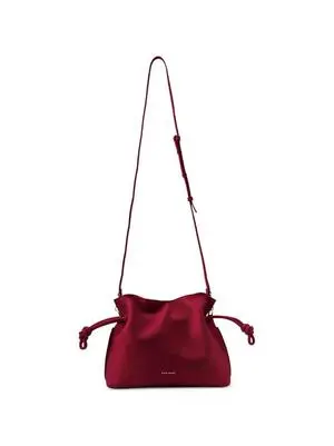 ESIN AKAN Midi Emma Drawstring Cross Body Bag - Red