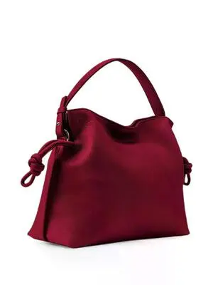 ESIN AKAN Midi Emma Drawstring Cross Body Bag - Red