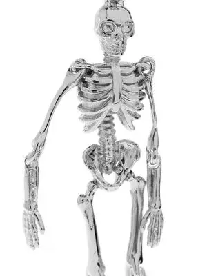 Alexander McQueen Skeleton Pendant Hoop Earring