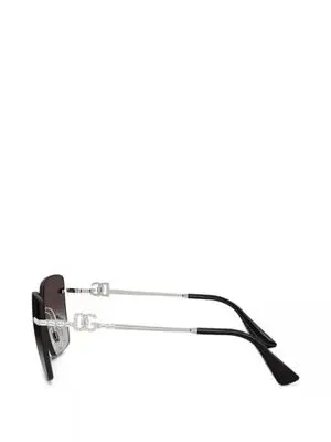 Dolce & Gabbana Crystal-embellished Geometric-frame Sunglasses