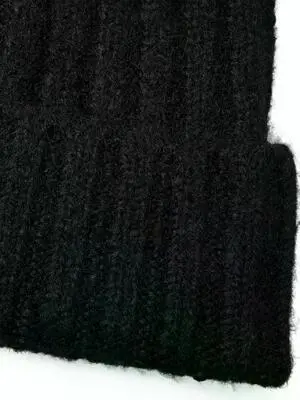 Karl Lagerfeld Ribbed-knit Beanie Hat