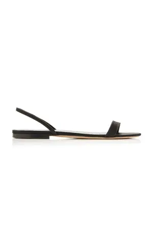 THE ROW Ella Leather Sandals - Black
