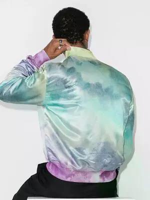 Amiri Watercolour Ombré Silk-blend Bomber Jacket