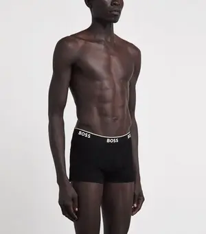 BOSS Stretch-cotton Power Trunks - Grey