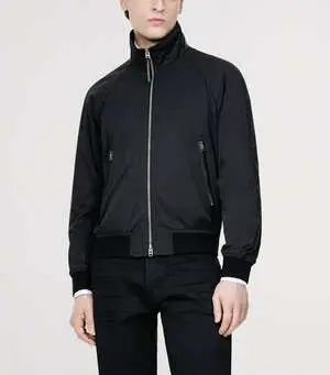 TOM FORD Technical Bomber Jacket With Leather Trims