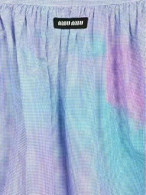 Miu Miu Check-pattern Midi Skirt
