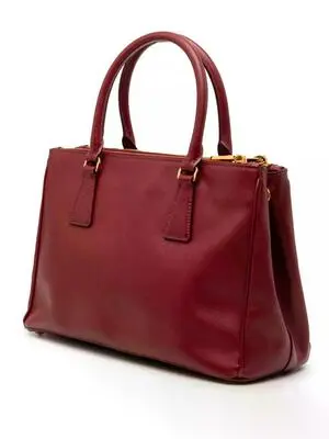 Prada Saffiano Lux Galleria Double Zip Satchel