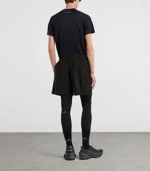 Balenciaga Logo Print Relaxed Fit Swim Shorts
