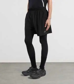 Balenciaga Logo Print Relaxed Fit Swim Shorts