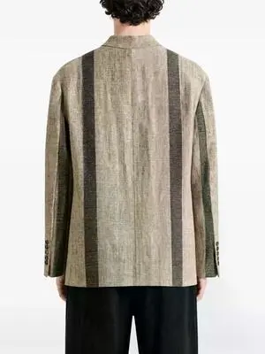 ZIGGY CHEN Striped Double-breasted Blazer