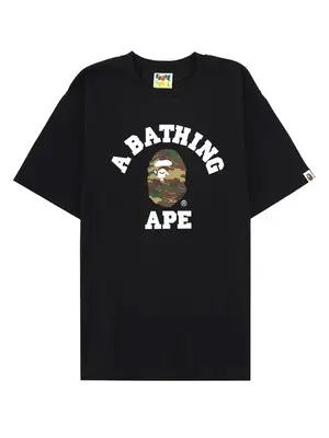 A BATHING APE T-shirt "glitch Woodland - Black