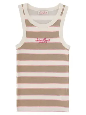 MC2 SAINT BARTH Tank Top "ada" Con Logo - Multicolour