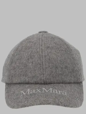Max Mara Cashmere Baseball Cap With Logo