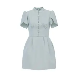GEORGETTE Timeless Mini Dress - Green