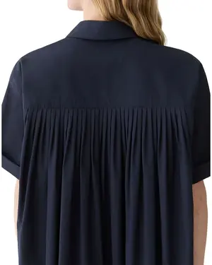 Lafayette 148 New York Pleated Back Shirtdress