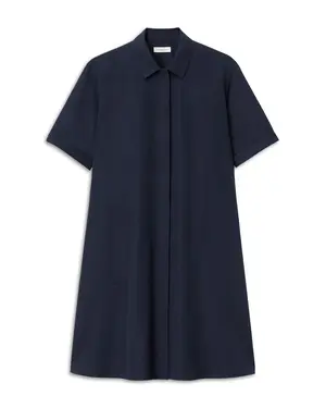 Lafayette 148 New York Pleated Back Shirtdress