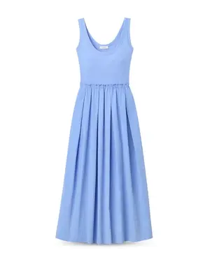 Lafayette 148 New York Pleated Waist Maxi Dress