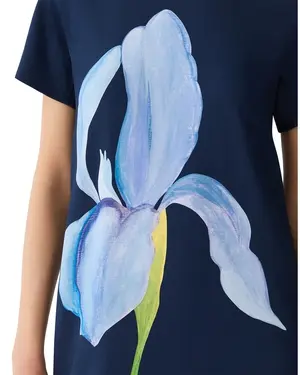 Lafayette 148 New York Floral Maxi Dress - Midnight Blue Multi