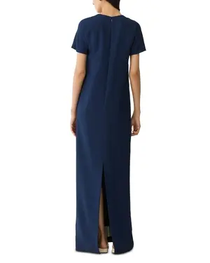 Lafayette 148 New York Floral Maxi Dress - Midnight Blue Multi